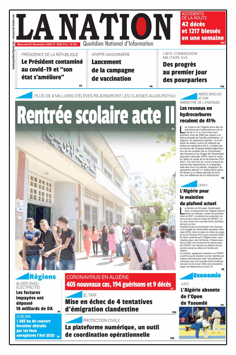 Edition du 04/11/2020 : - LA NATION
