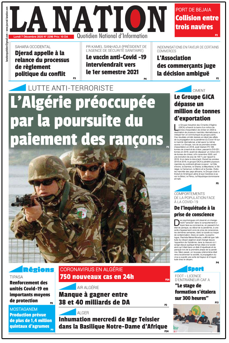 Edition du 07/12/2020 : - LA NATION