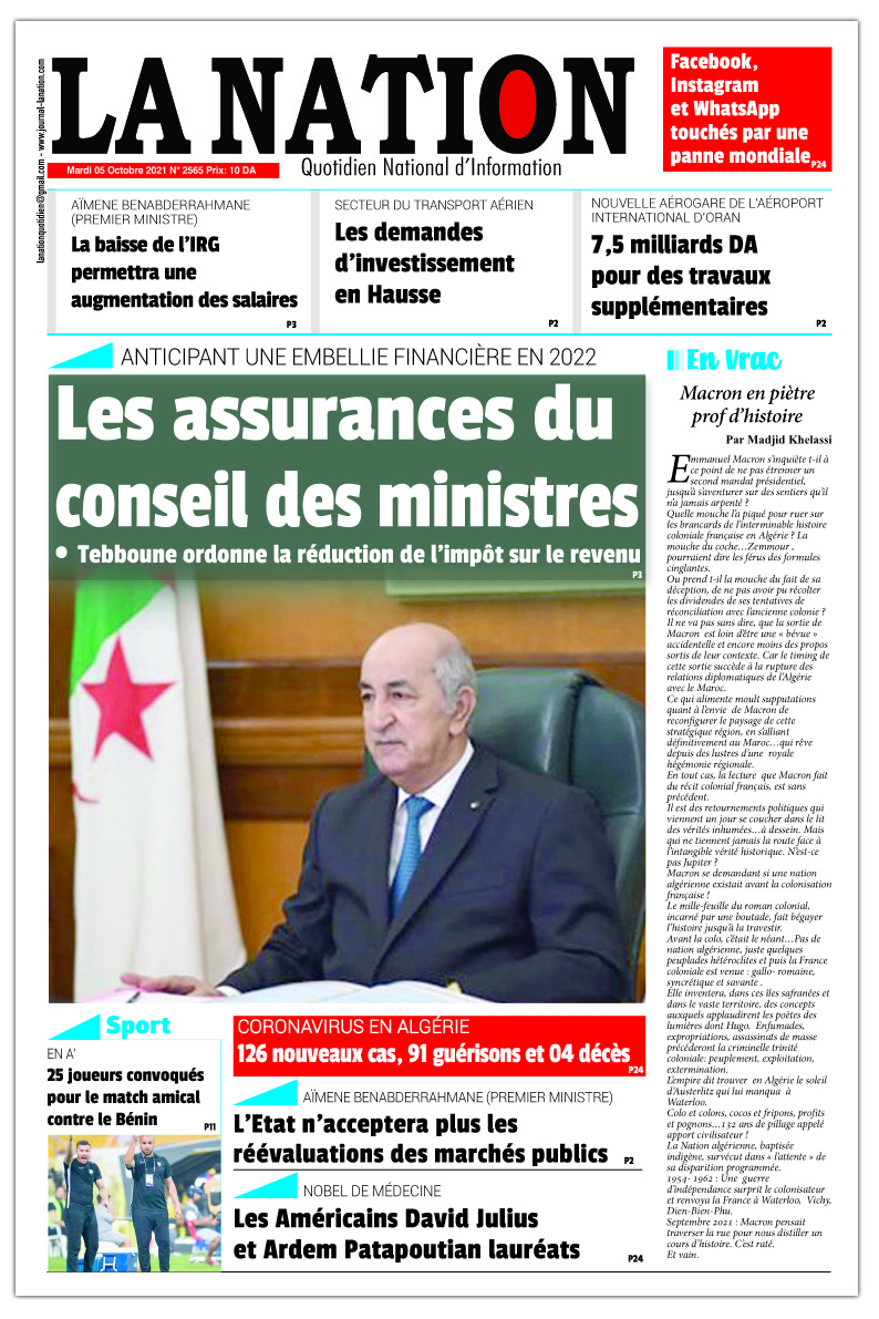 Edition du 05/10/2021 : - LA NATION