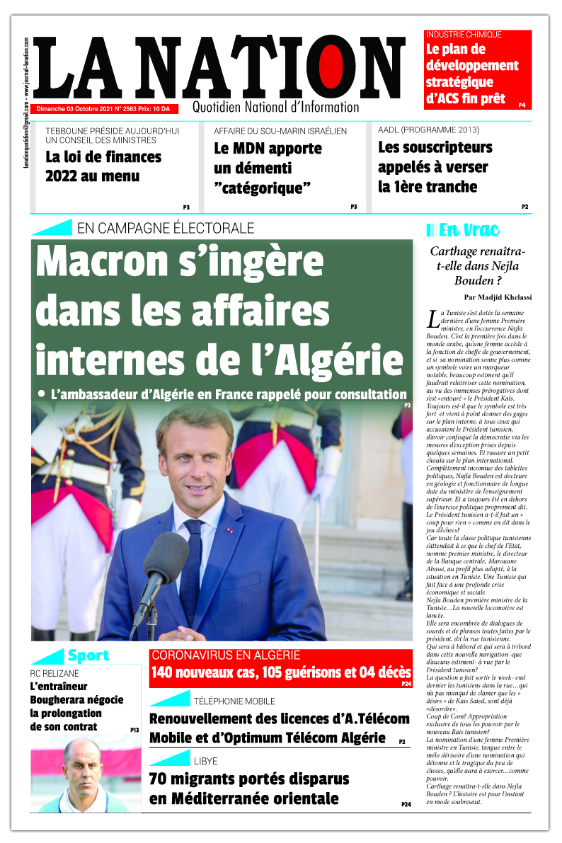 Edition du 06/10/2021 : - LA NATION