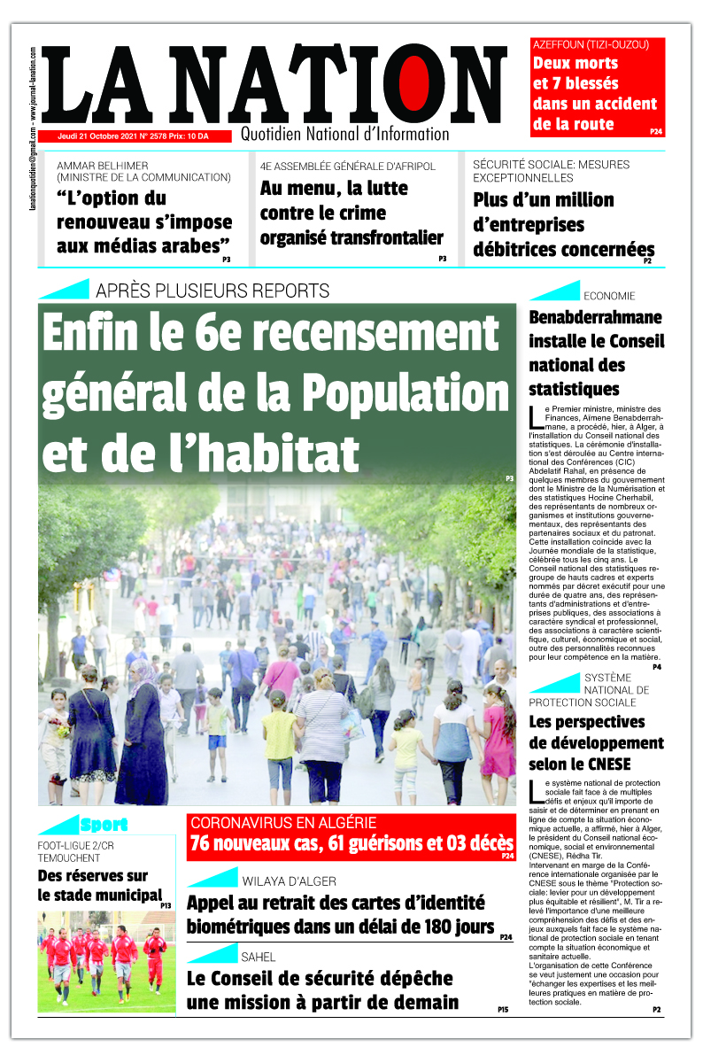 Edition du 21/10/2021 : - LA NATION