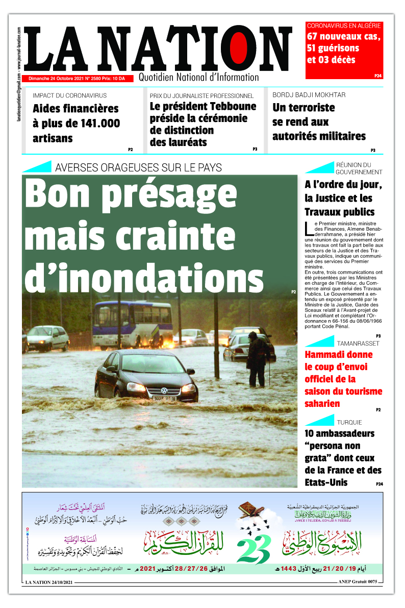Edition du 24/10/2021 : - LA NATION