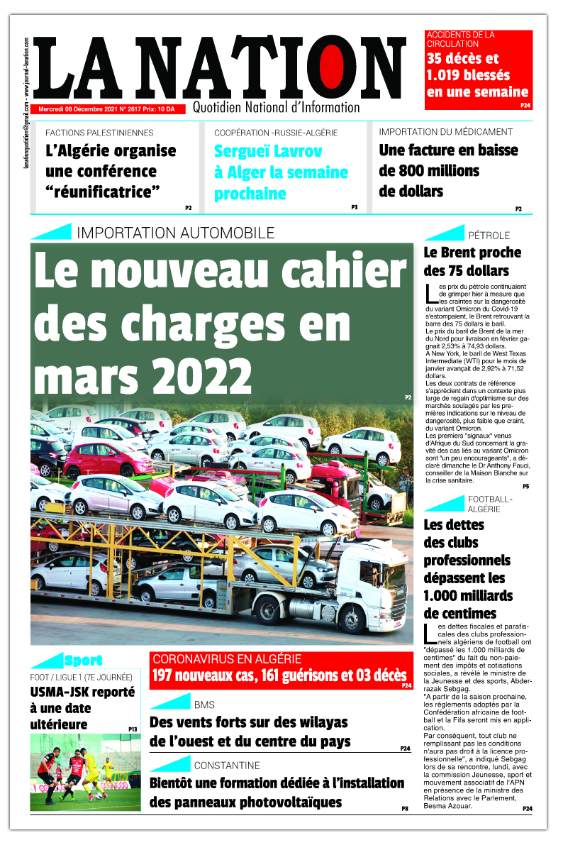 Edition du 08/12/2021 : - LA NATION