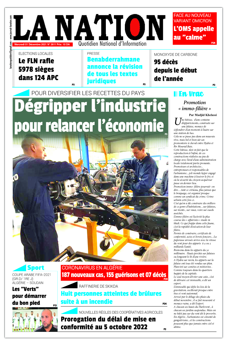 Edition du 01/12/2021 : - LA NATION