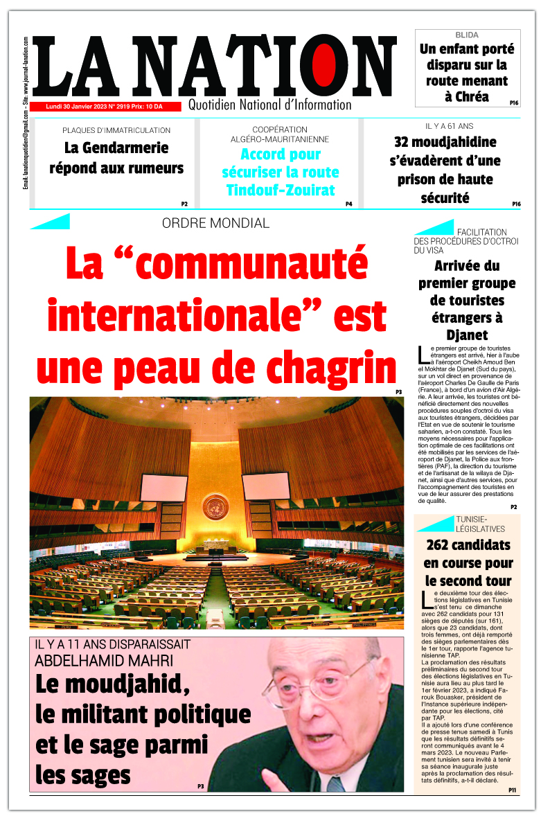 Edition du 30/01/2023 : - LA NATION