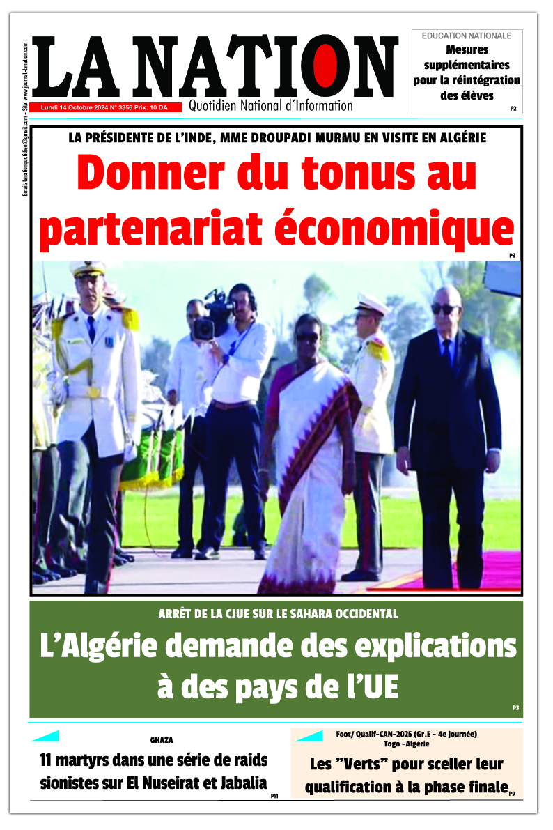 Edition JOURNAL LA NATION N°3356 du 14/10/2024 : - LA NATION