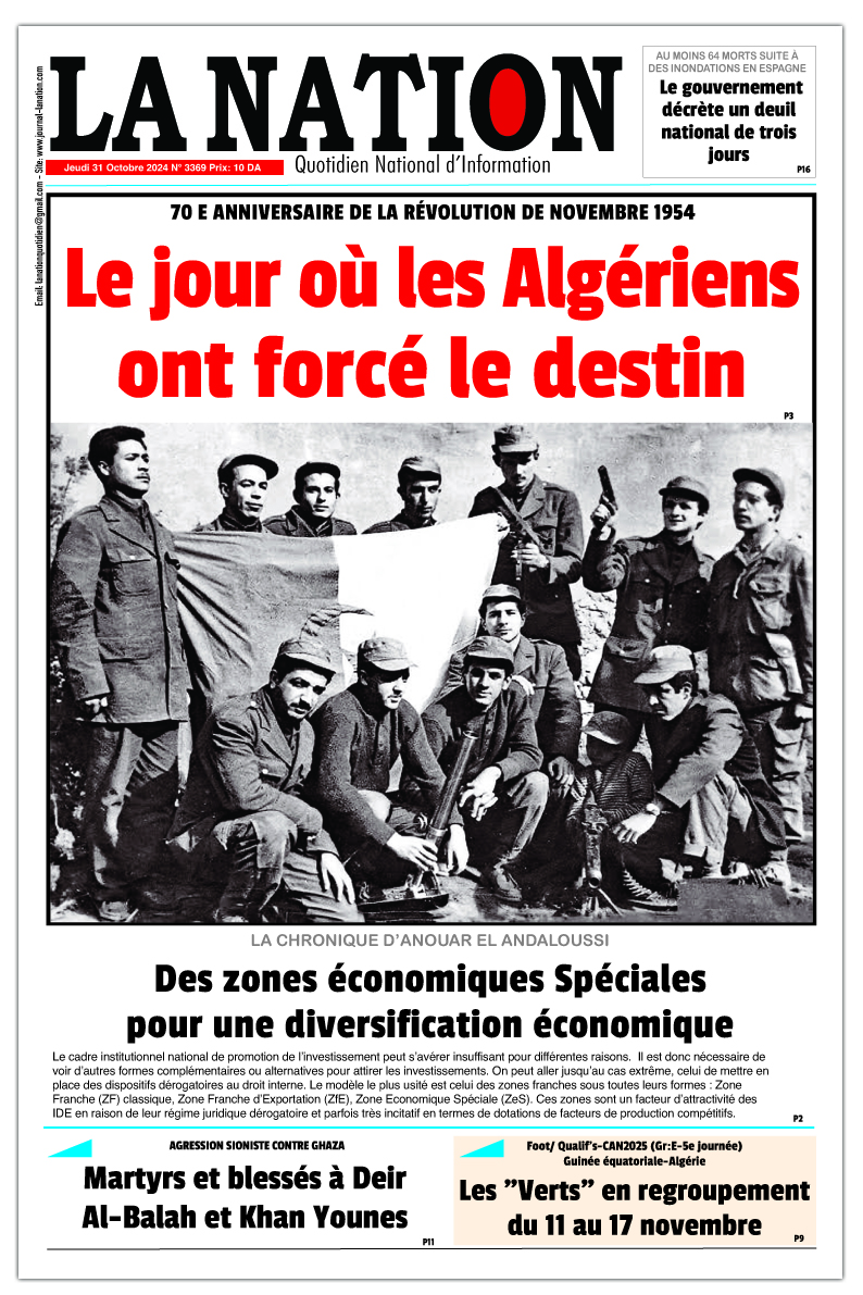 Edition JOURNAL LA NATION N°3369 du 31/10/2024 : - LA NATION