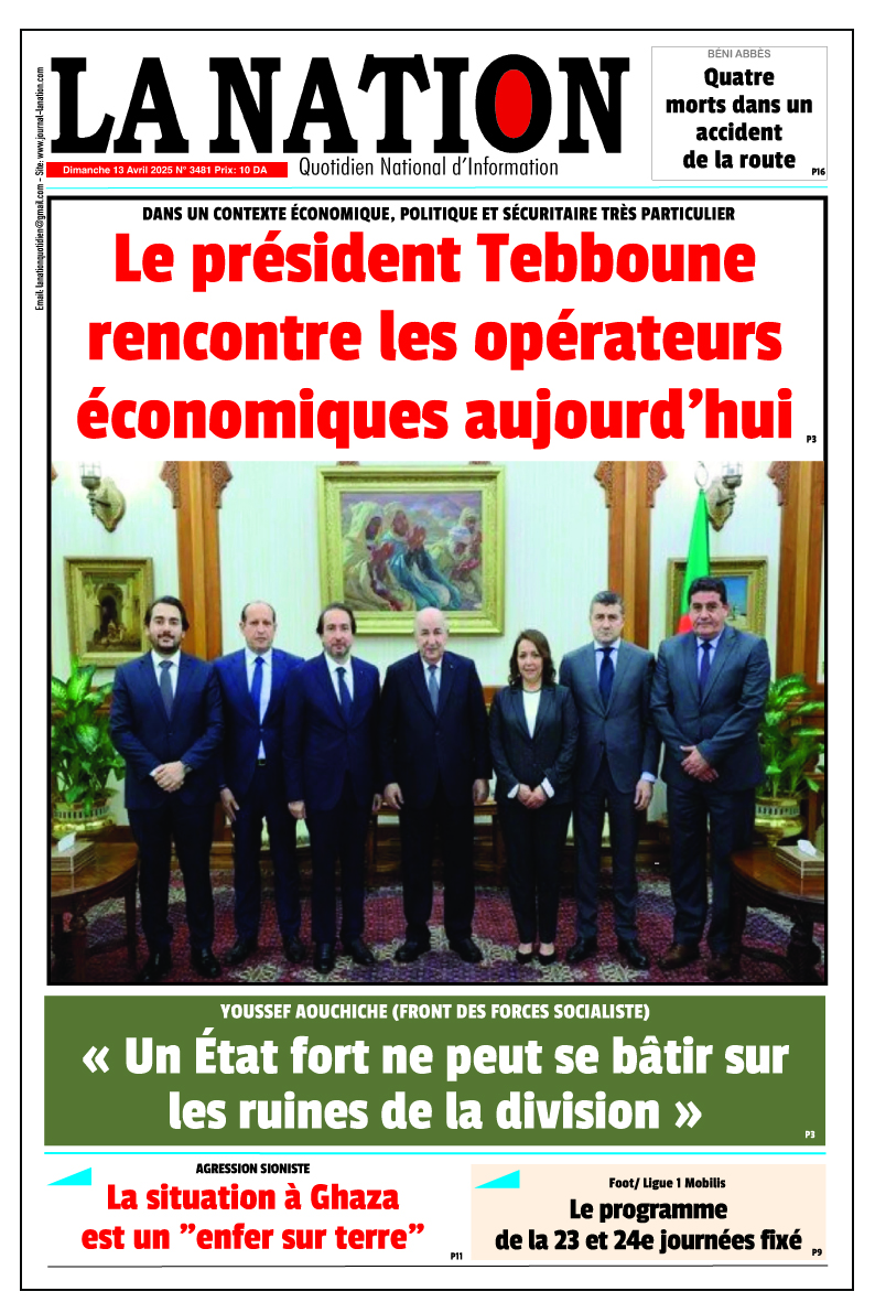 Edition JOURNAL LA NATION N°3481 du 13/04/2025: - LA NATION