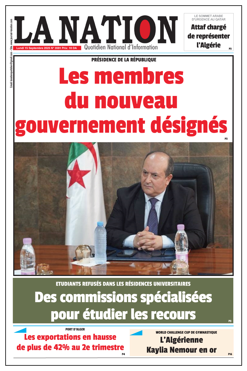 Edition JOURNAL LA NATION N°3591 du 15/09/2025: - LA NATION