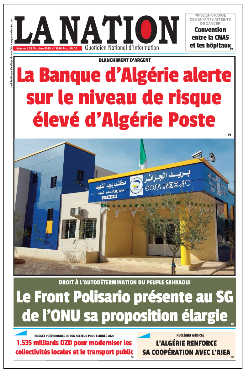 Edition JOURNAL LA NATION N°3618 du 22/10/2025: - LA NATION