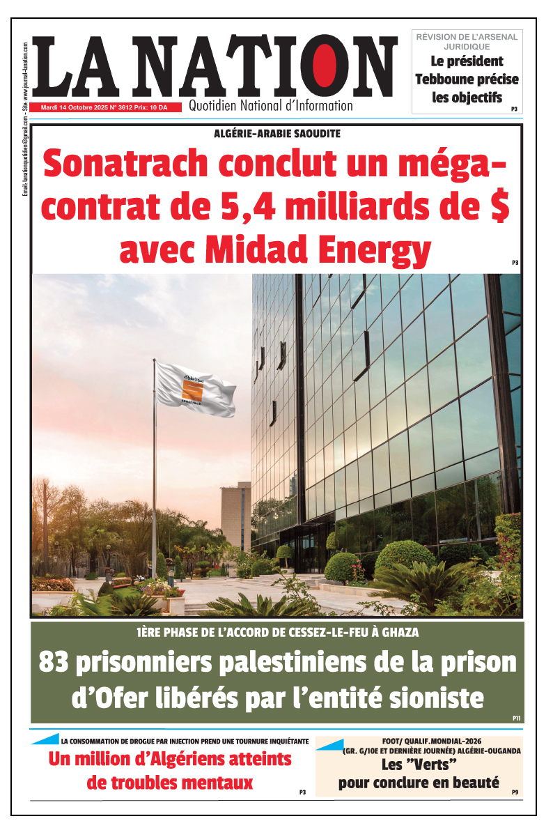 Edition JOURNAL LA NATION N°3612 du 14/10/2025: - LA NATION