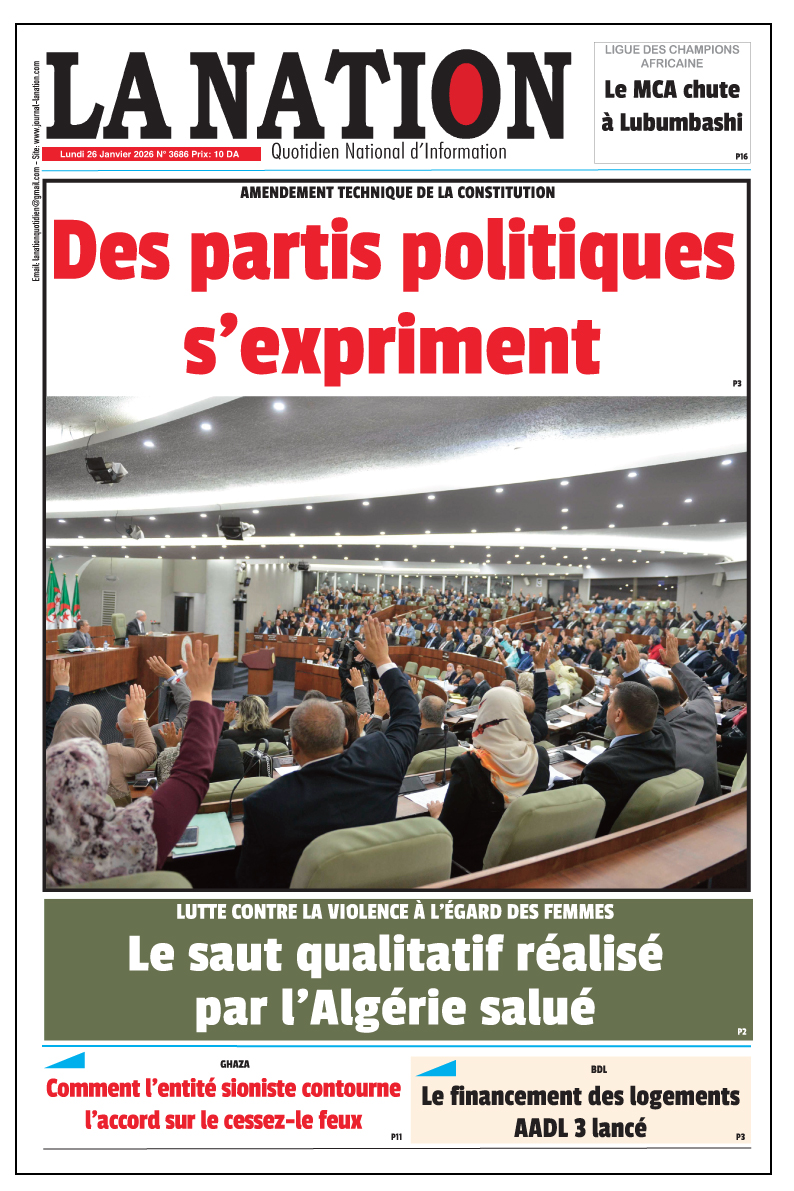 Edition JOURNAL LA NATION N°3686 du 26/01/2026: - LA NATION